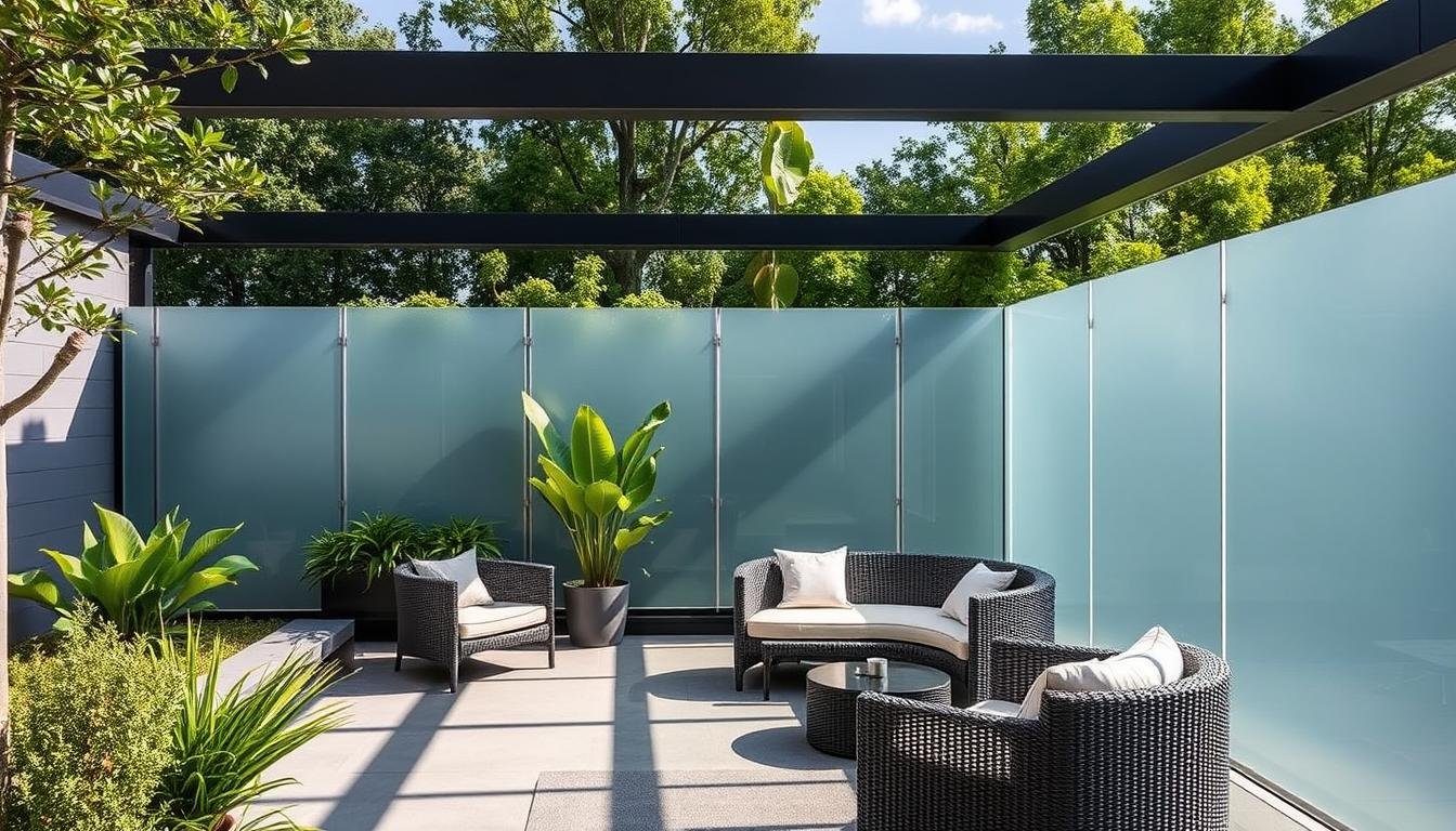 Spannende Naturlicher Sichtschutz Terrasse Bild